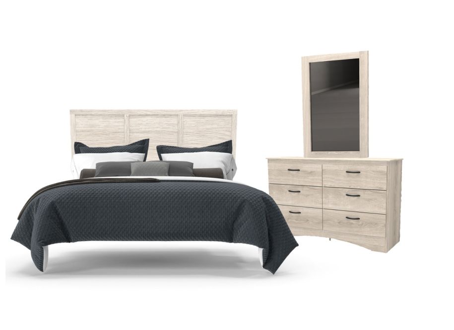 Aurora Oak 3 Piece Queen Bedroom Set