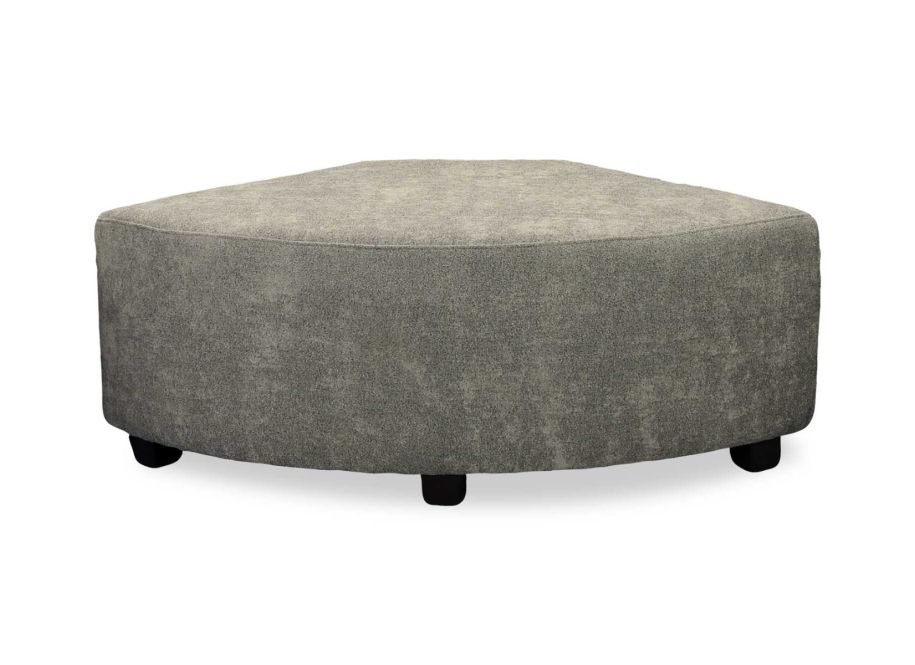 Brandon Grey Quarter Round Ottoman
