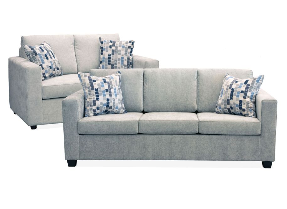 Naples Platinum Sofa & Loveseat Set