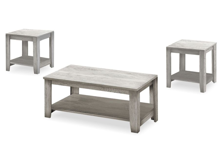 Industrial Grey 3 Piece Table Set Coffee Tables Surplus Furniture